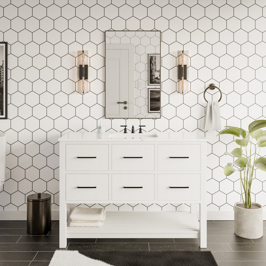 Hudson 48" Bathroom Vanity – KitchenBathCollection