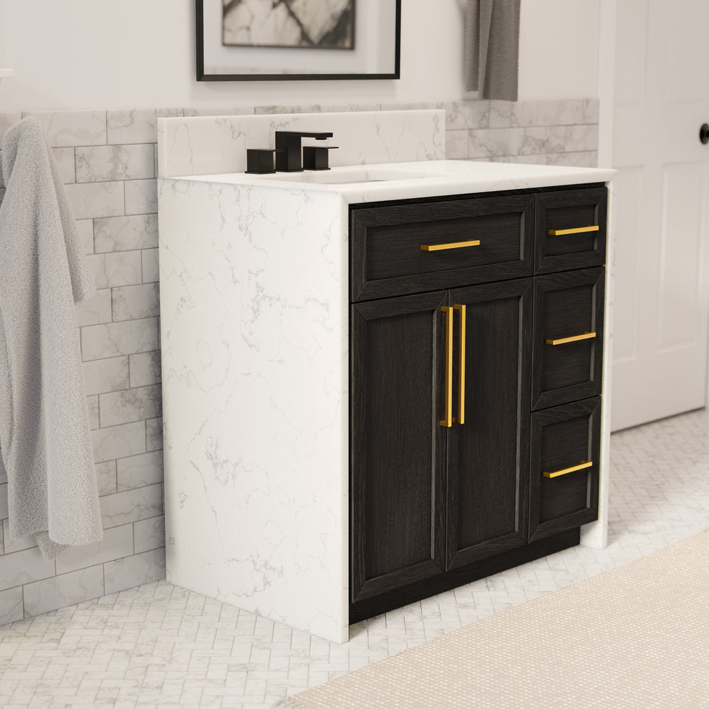 Palisade 36-inch Bathroom Vanity with Engineered Marble Top ...