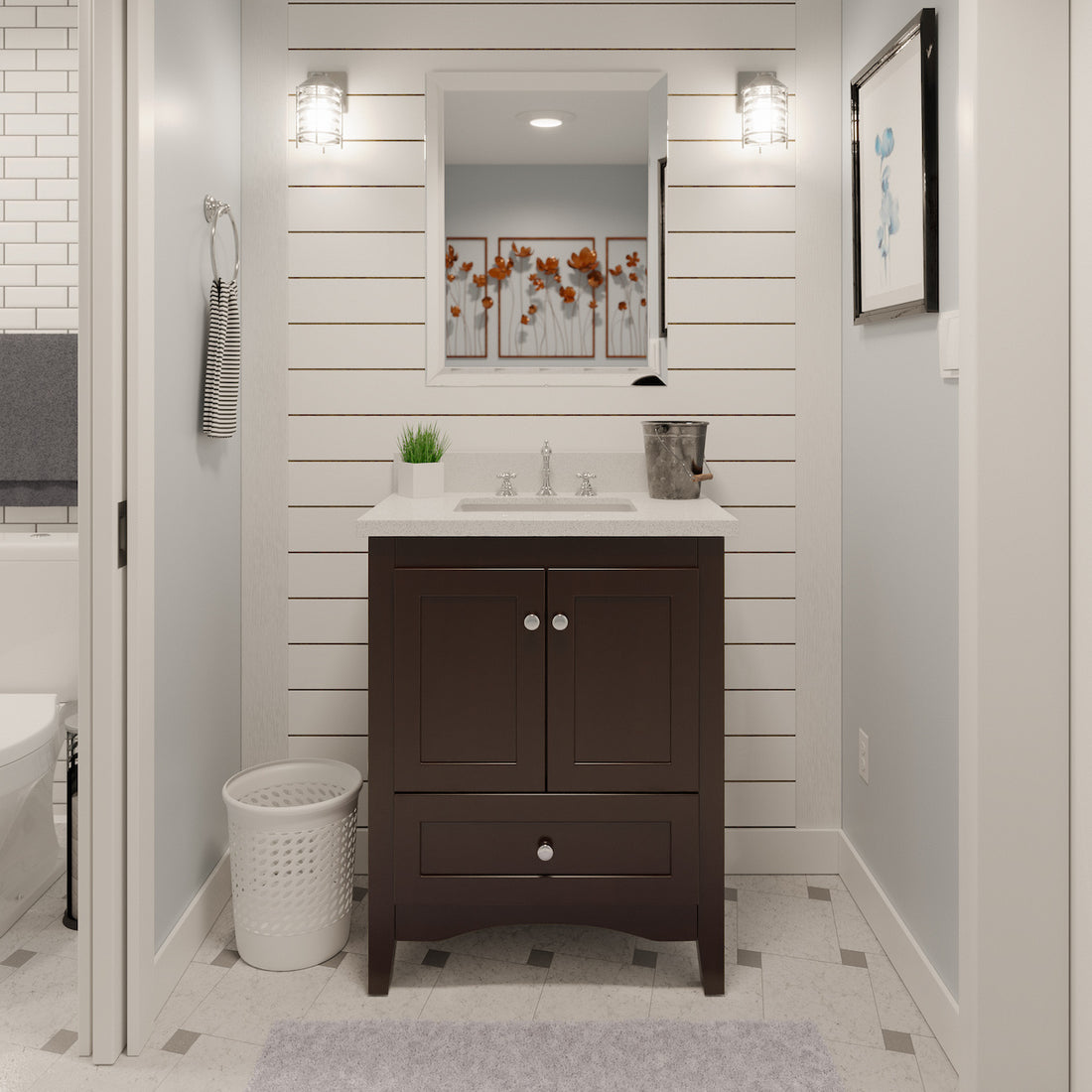 30-inch Bathroom Vanities | Solid Wood Construction – KitchenBathCollection