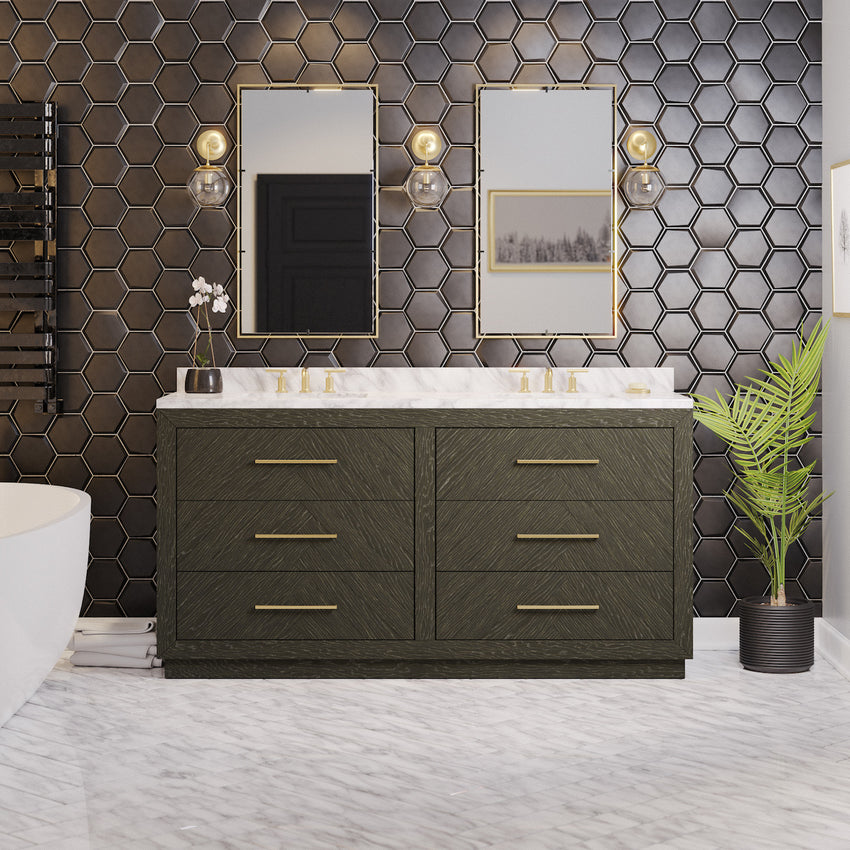 72-inch Double Bathroom Vanities | Solid Wood Construction ...
