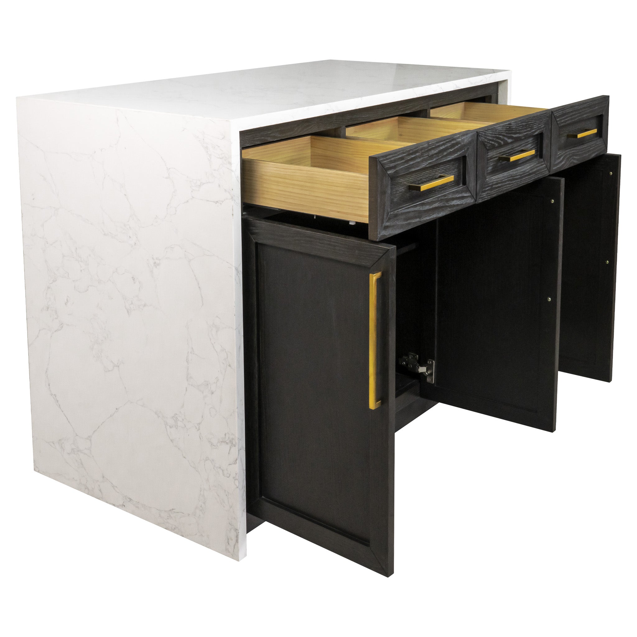 Palisade 48-inch Kitchen Island with Engineered Marble Top ...