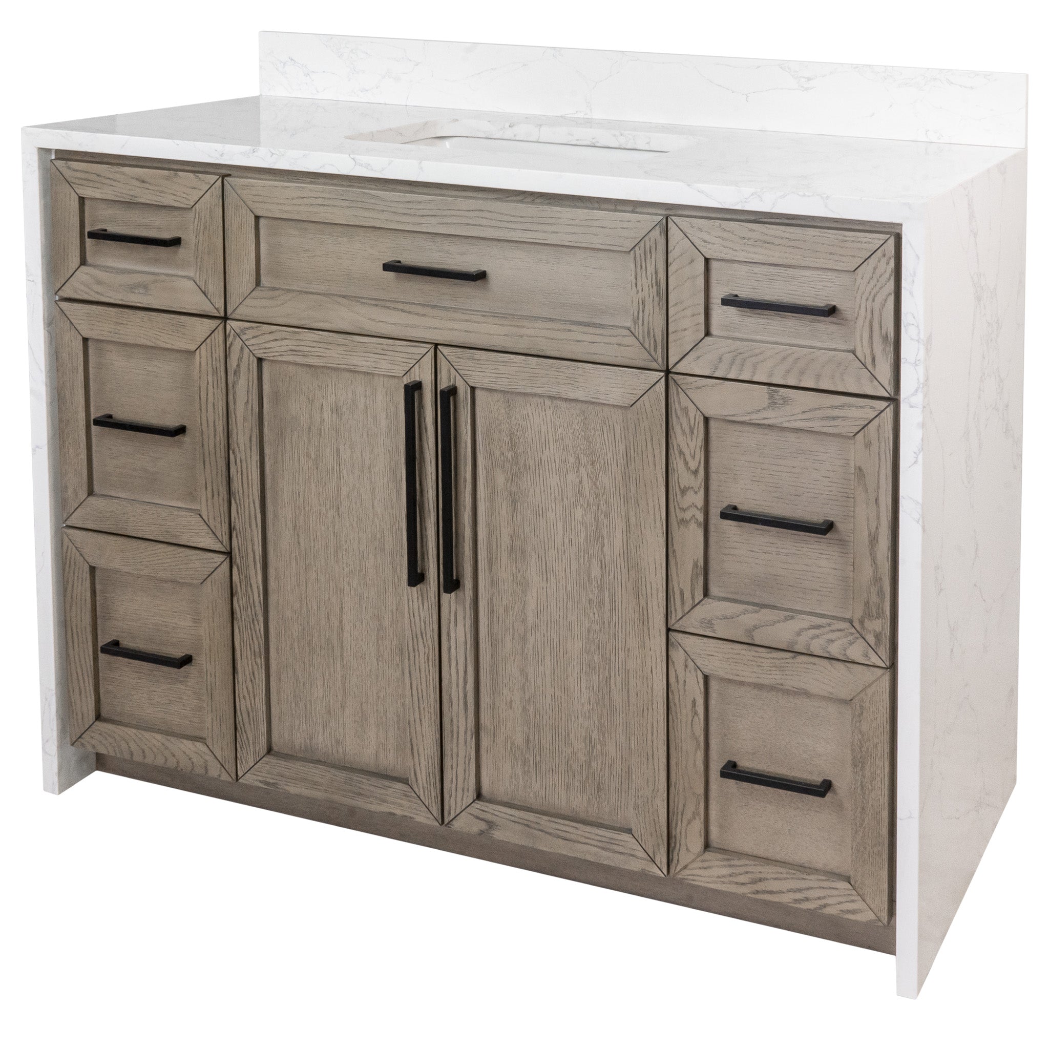 Palisade 48-inch Bathroom Vanity with Engineered Marble Top ...