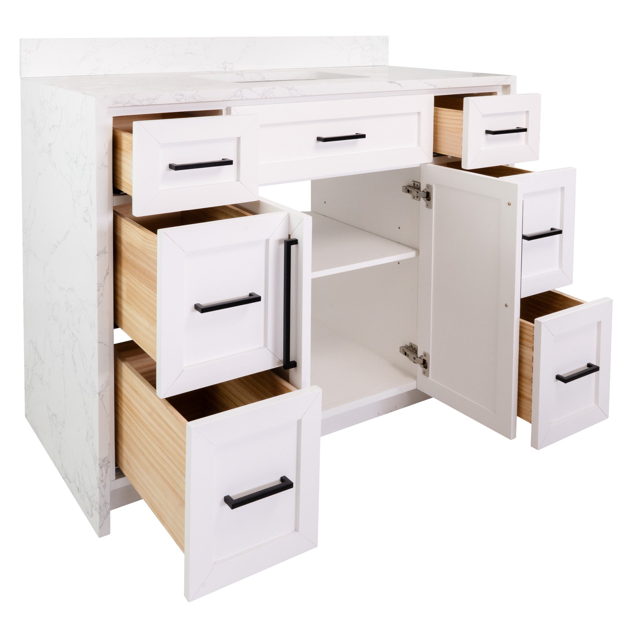 Palisade 48-inch Bathroom Vanity with Engineered Marble Top ...