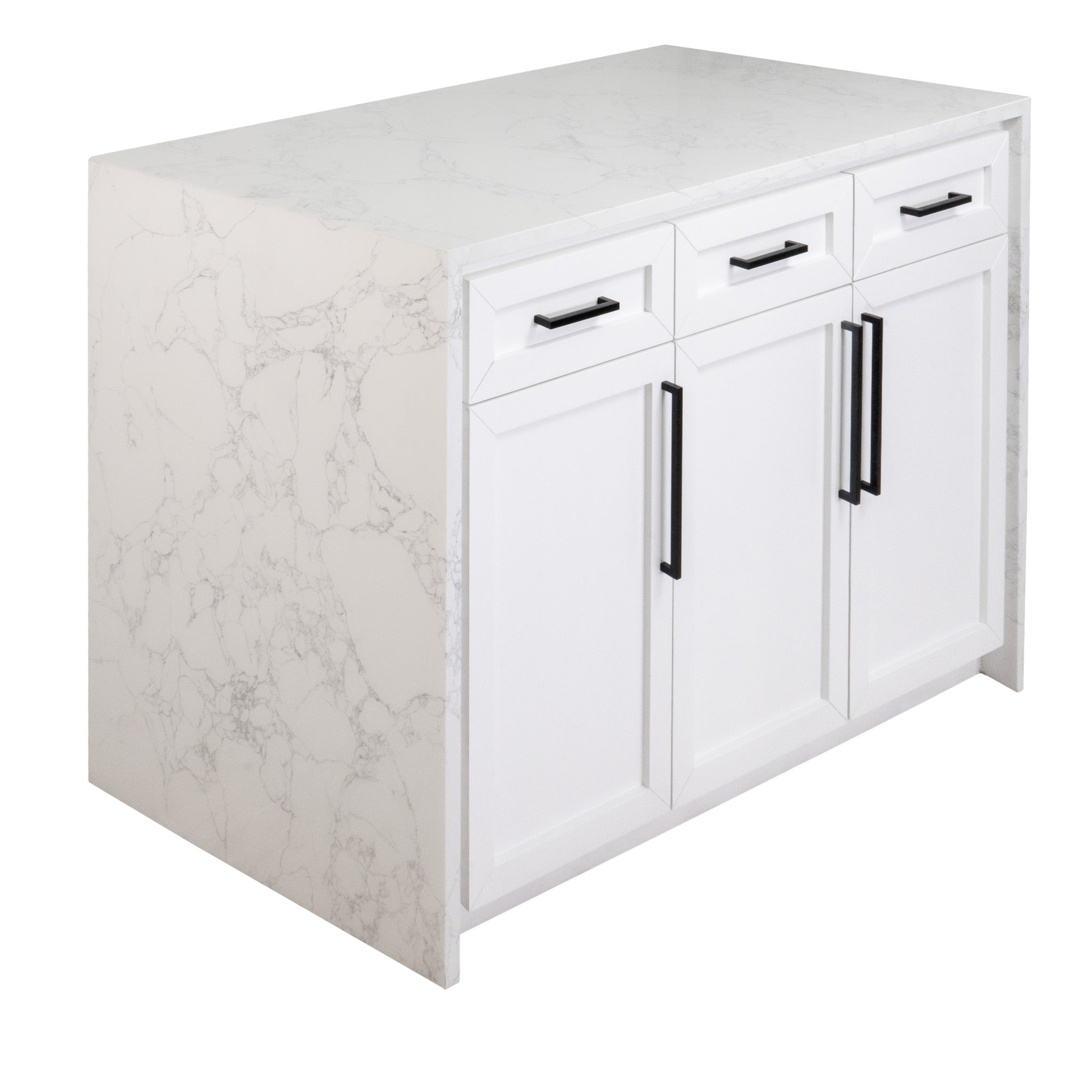 Palisade 48-inch Kitchen Island with Engineered Marble Top ...