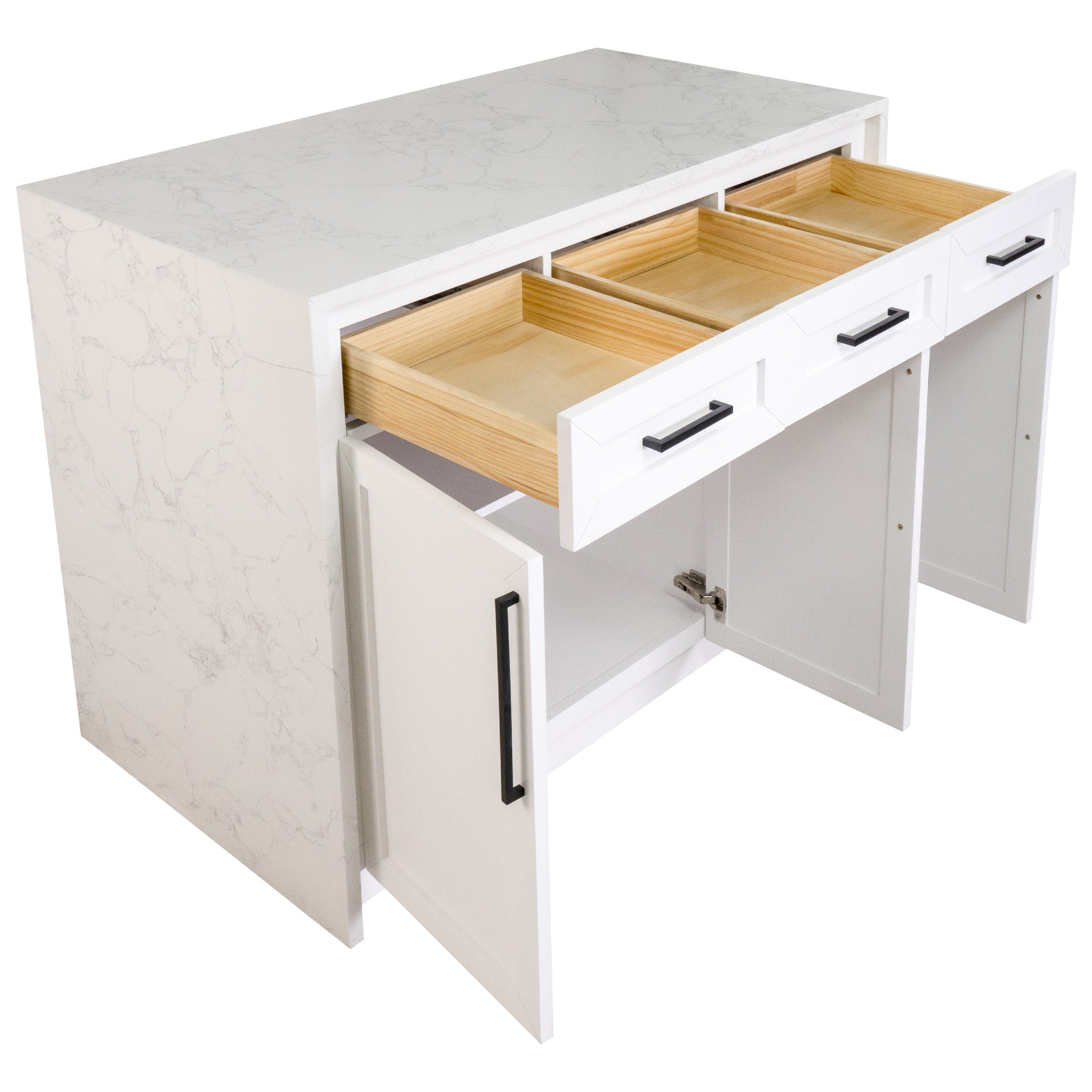 Palisade 48-inch Kitchen Island with Engineered Marble Top ...