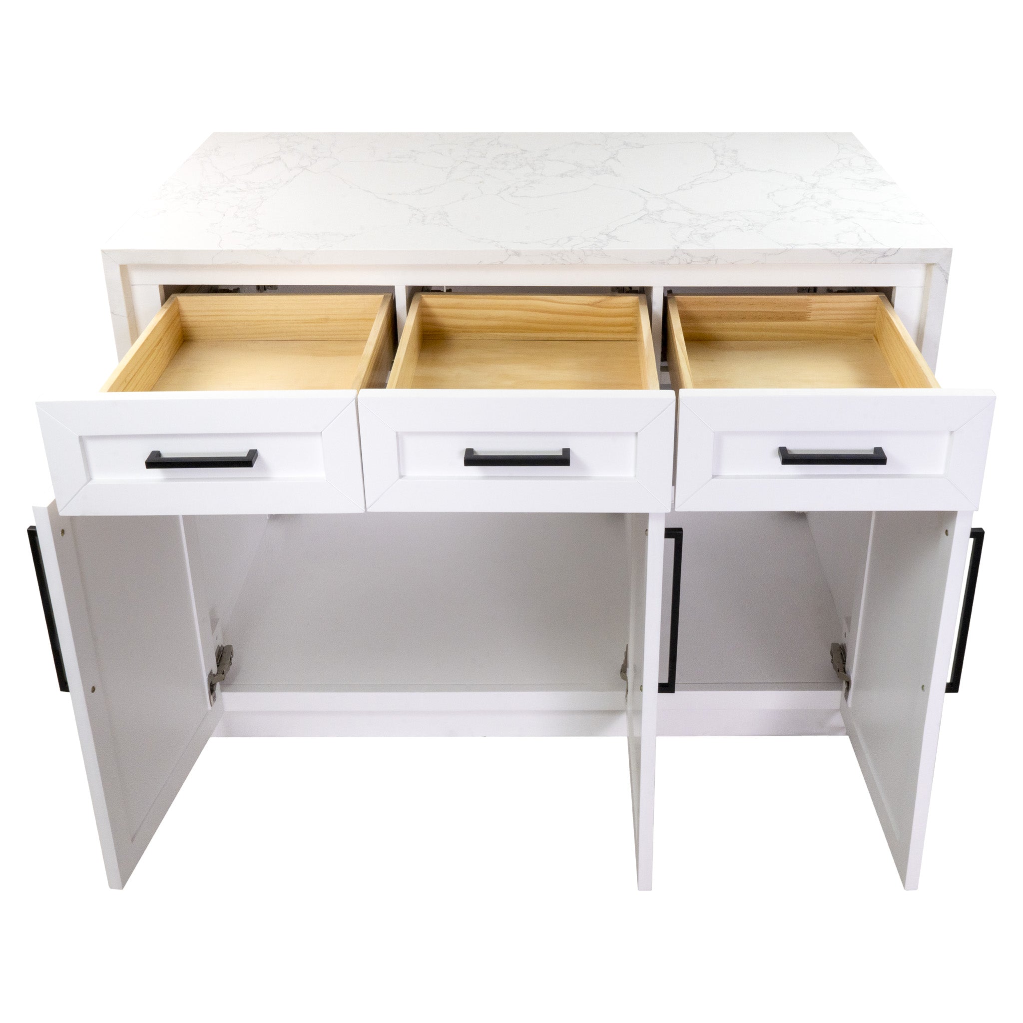 Palisade 48-inch Kitchen Island with Engineered Marble Top ...