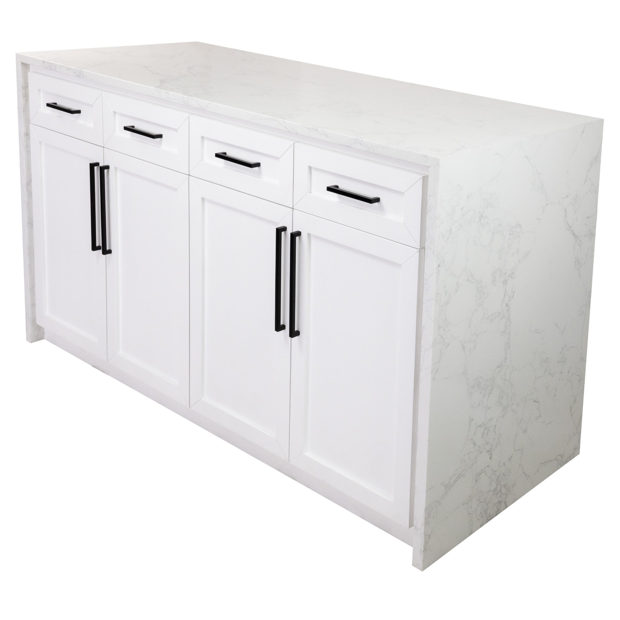 Palisade 60-inch Kitchen Island with Engineered Marble Top ...